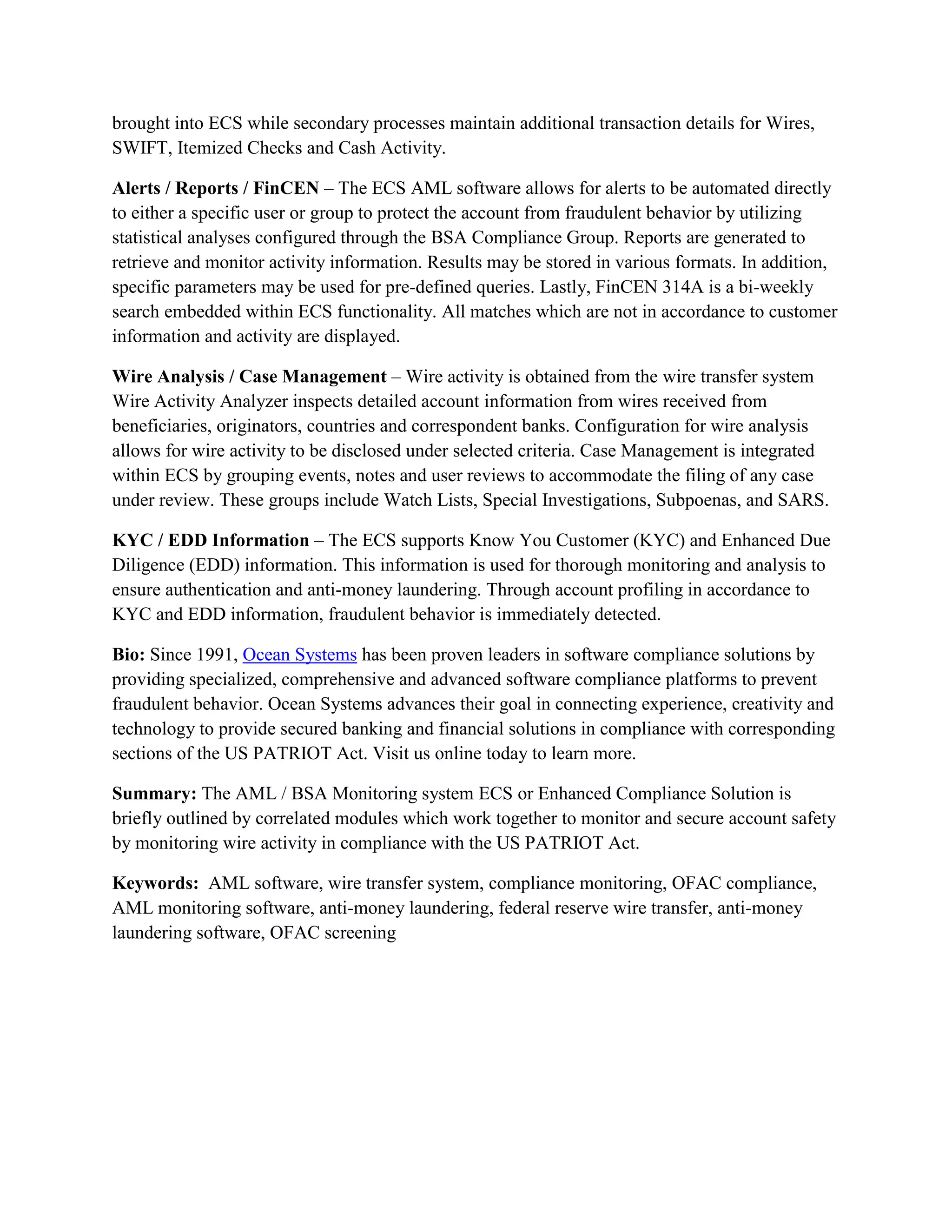 Aml Bsa Monitoring Pdf Financial Regulation Economy