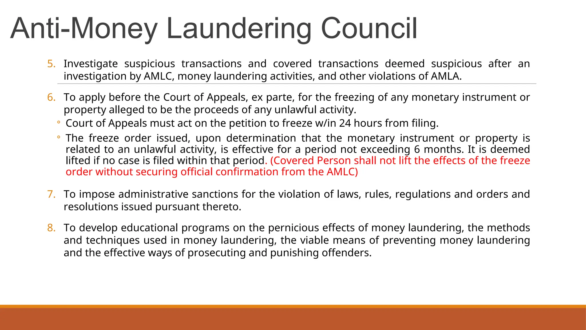AMLA powerpoint presentation; anti money-laundering | PPT