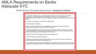 AMLA powerpoint presentation; anti money-laundering | PPT