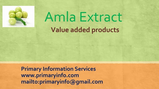 Amla products data base | PDF
