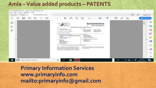 Amla products data base | PDF