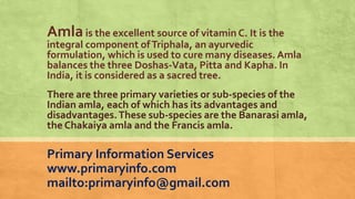Amla products data base | PDF