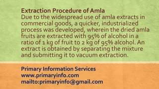 Amla products data base | PDF