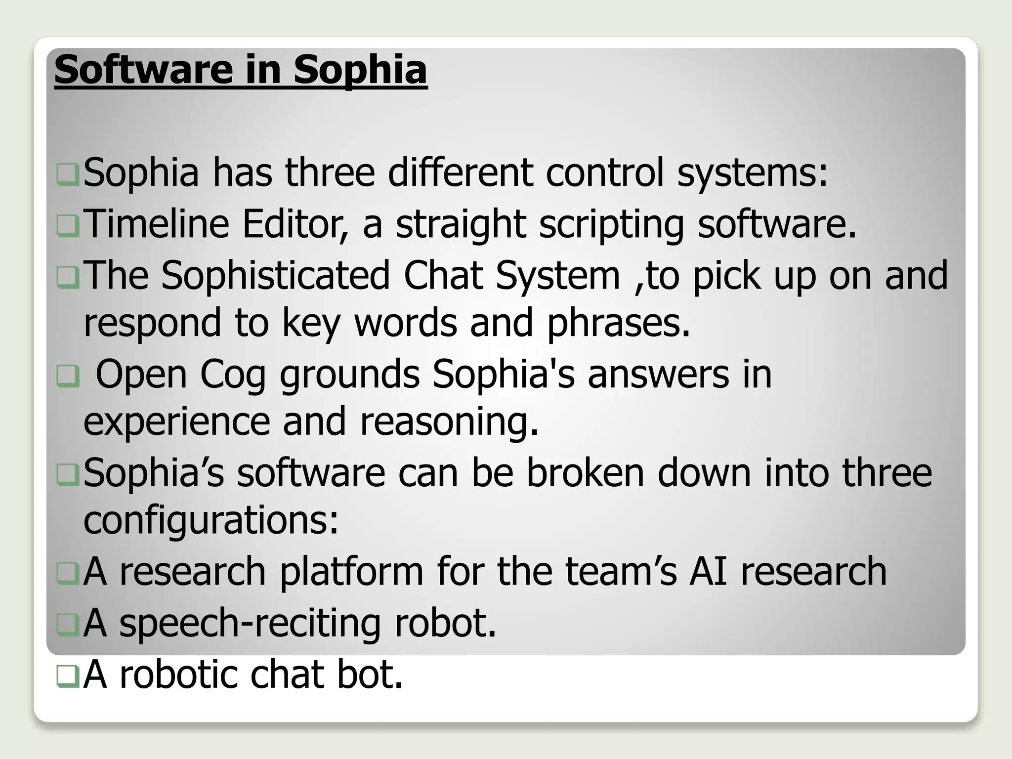 Sophia - The Robot | PPTX