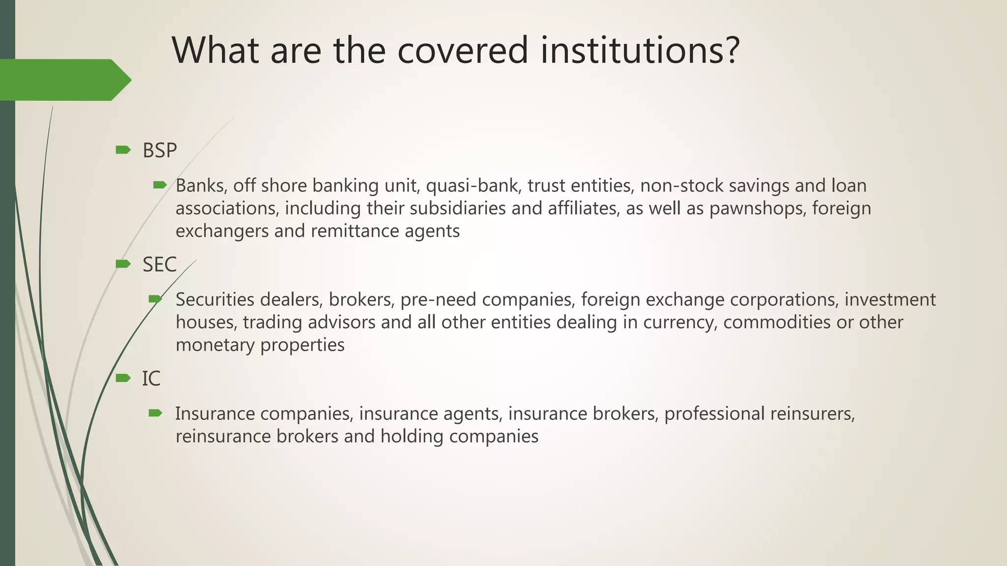 Anti Money Laundering Act - Philippines | PPTX