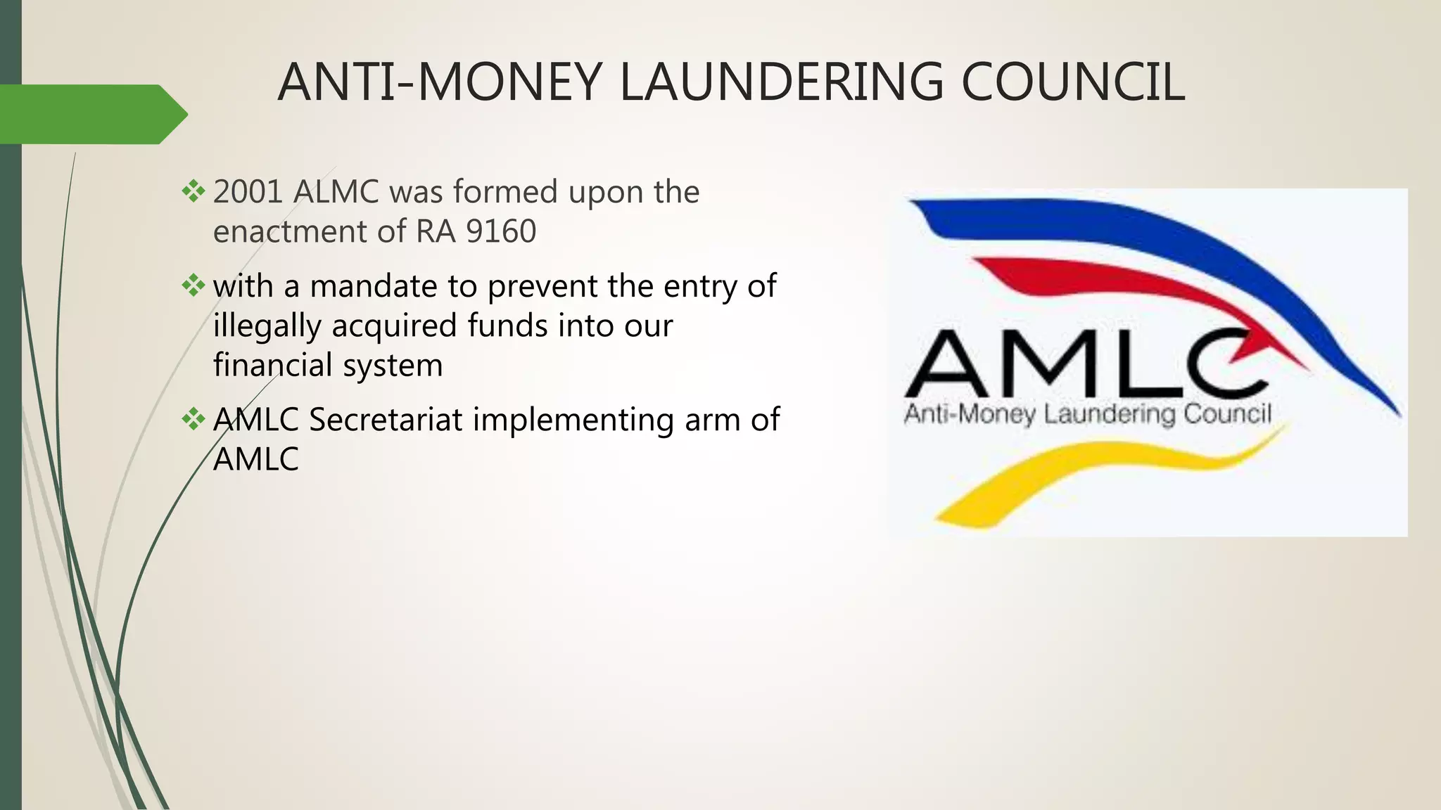 Anti Money Laundering Act - Philippines | PPTX