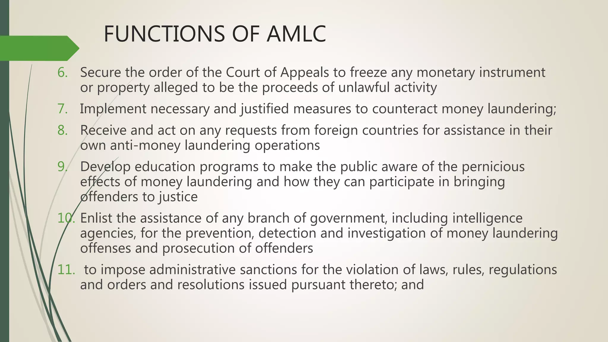 Anti Money Laundering Act - Philippines | PPTX