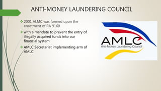 Anti Money Laundering Act - Philippines | PPTX