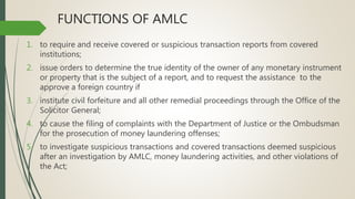 Anti Money Laundering Act - Philippines | PPTX