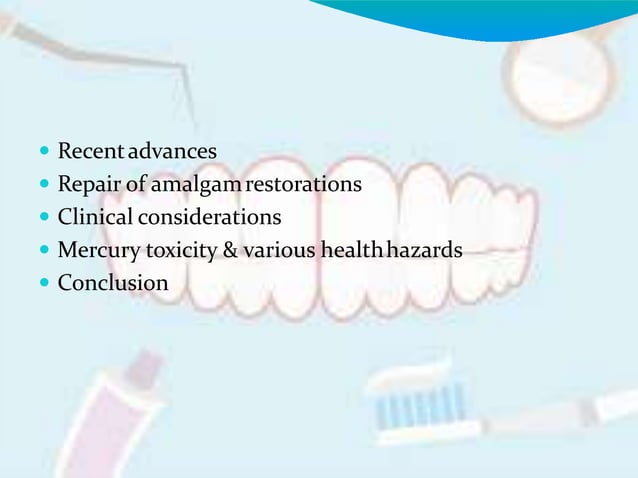 Dental Amalgam & Mercury Toxicity | PPTX