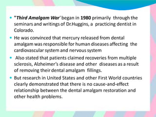 Dental Amalgam & Mercury Toxicity | PPTX