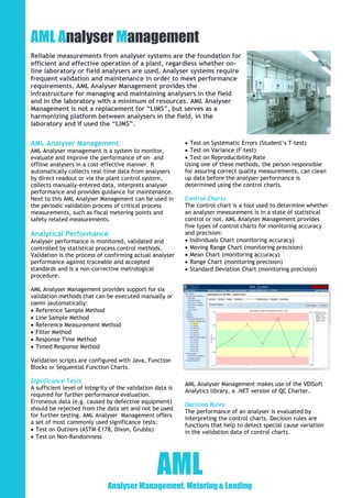 Aml analyser management (bro101 pe) | PDF