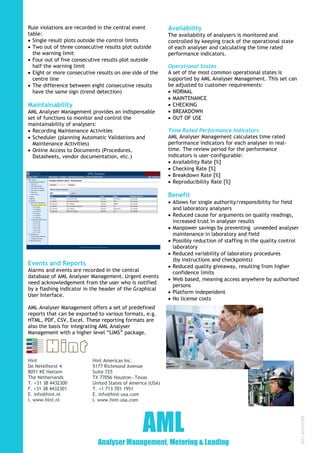 Aml analyser management (bro101 pe) | PDF