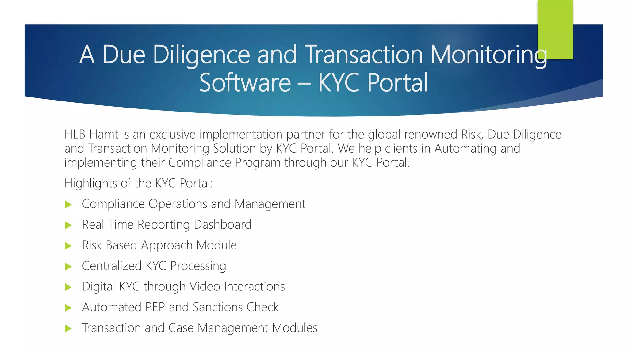 Aml cft compliance services | PPT