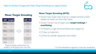 Handling High Cardinality Categoricals via Target Encodings | PPT