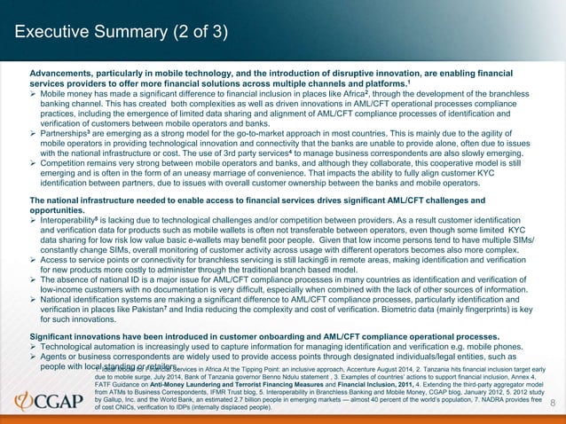 Operational innovations in AML/CFT compliance processes and financial ...