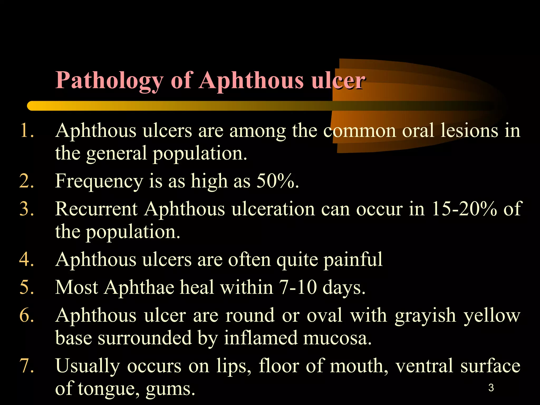 Amlexanox use in aphthous ulcer | PPT