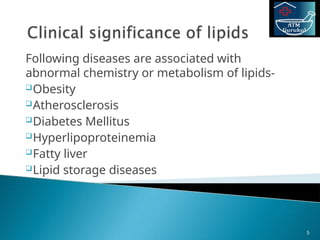 Lipid chemistry for physiology students and biochemistry | PPTX