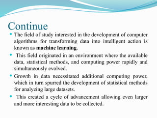 Advanced Machine Learning- Introduction to Machine Learning | PPTX
