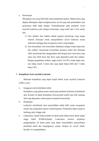 Asuhan Keperawatan Pasien dengan Akut Myeloid Leukimia | DOCX