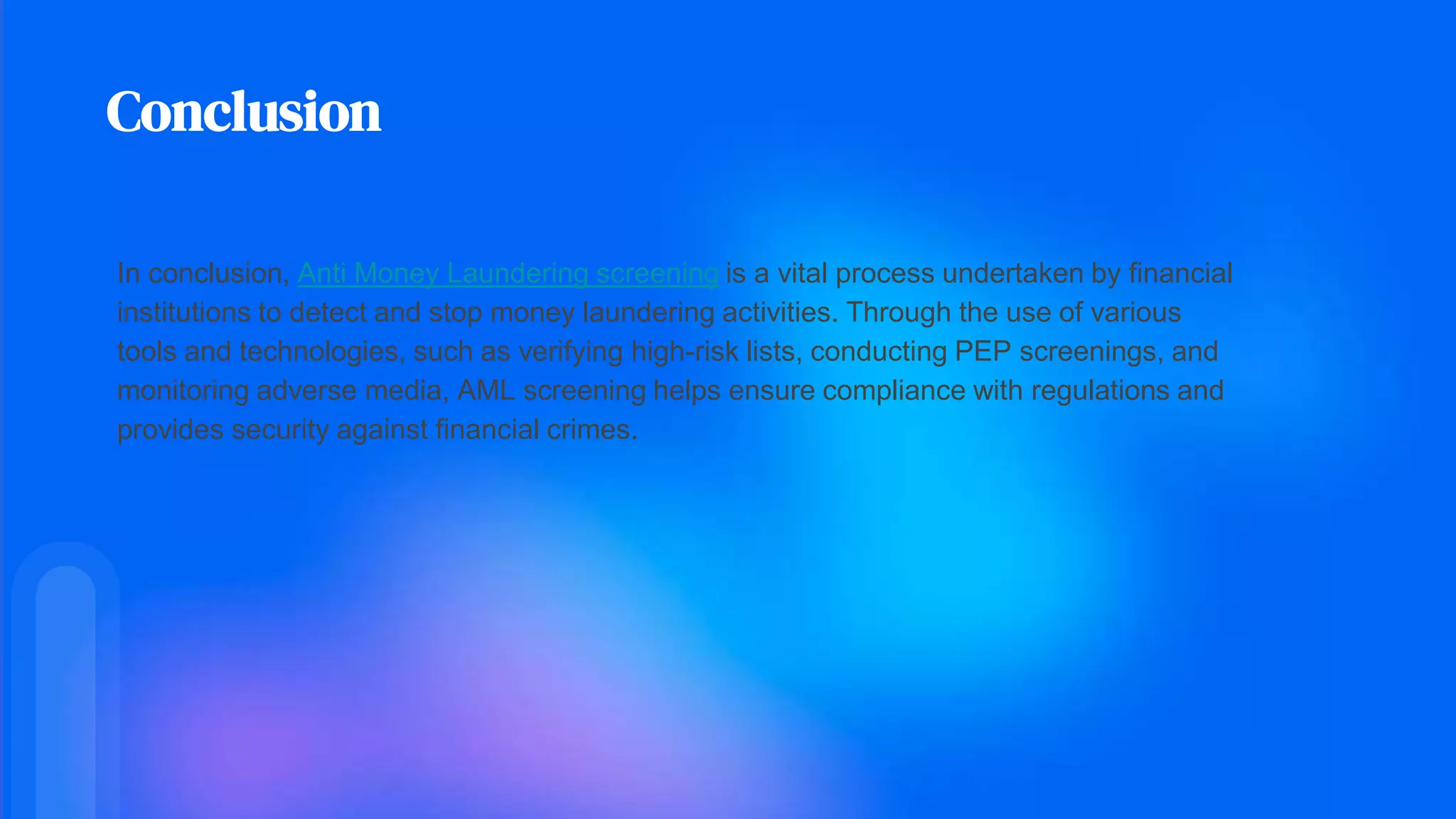 An Overview Of Anti-Money Laundering (AML) Screening | PPTX