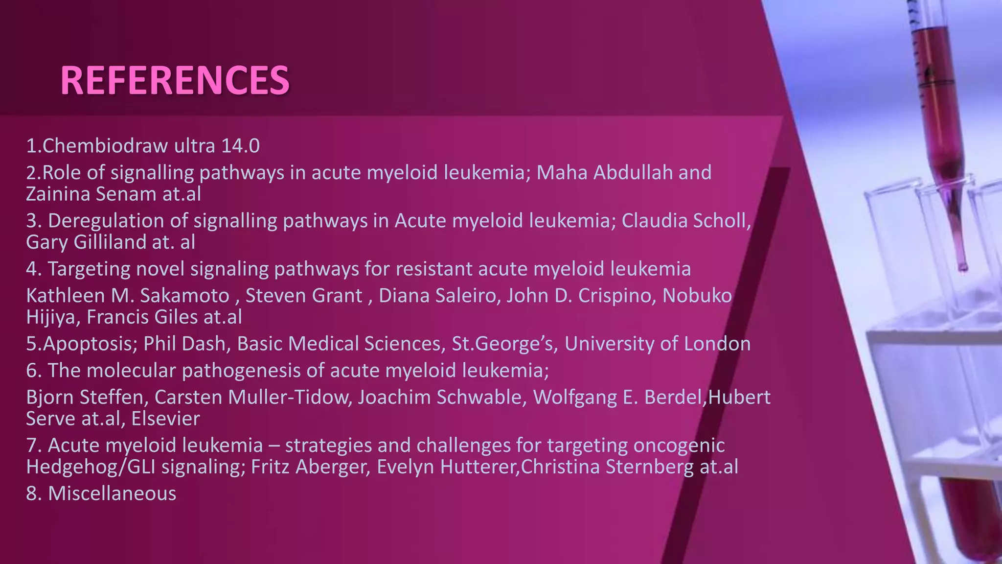 ACUTE MYELOID LEUKEMIA SIGNALLING | PPTX