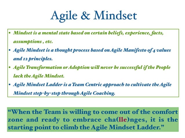 Agile Mindset Ladder | PPT