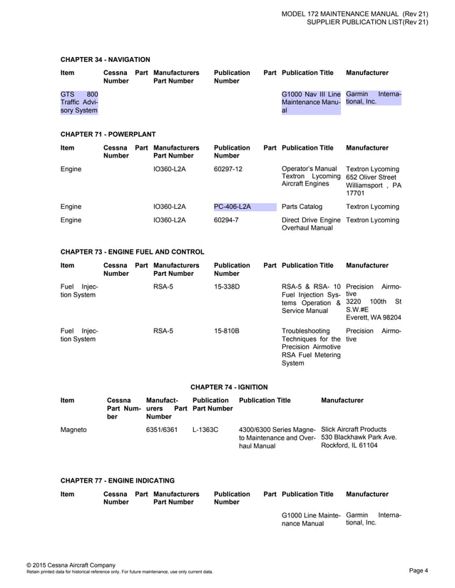 Amm cessna 172 aircraft maintenence manuel | PDF