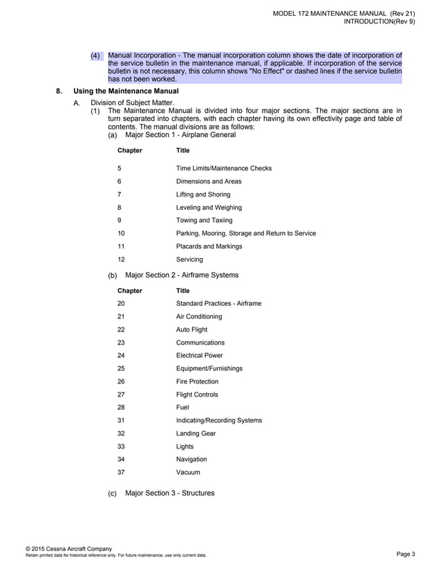 Amm cessna 172 aircraft maintenence manuel | PDF
