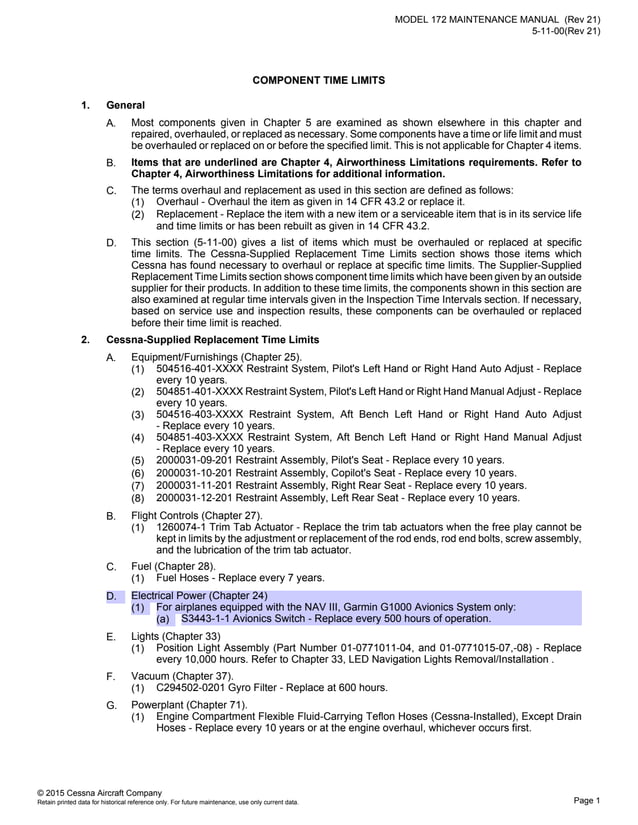 Amm cessna 172 aircraft maintenence manuel | PDF