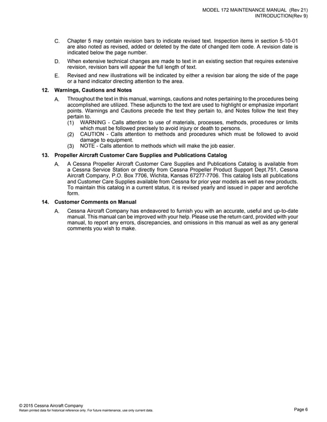 Amm cessna 172 aircraft maintenence manuel | PDF