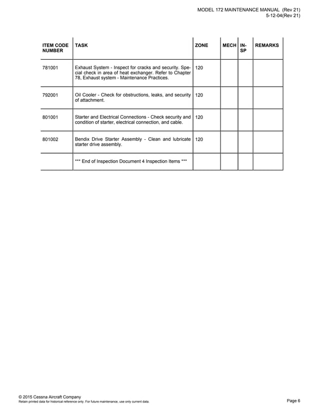 Amm cessna 172 aircraft maintenence manuel | PDF