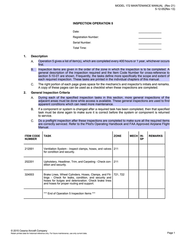 Amm cessna 172 aircraft maintenence manuel | PDF
