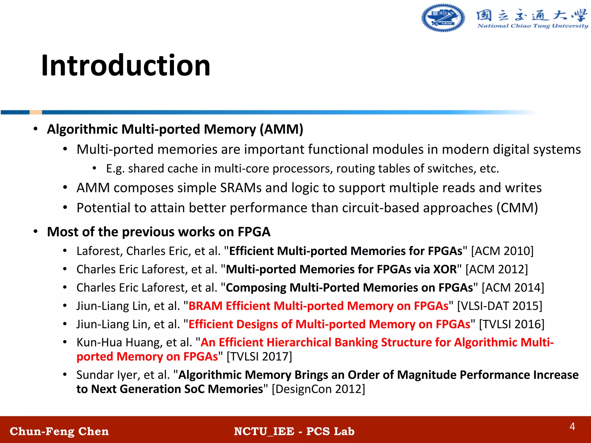 Algorithmic Multi-ported Memory(MEM) - Comprehensive Techniques ...