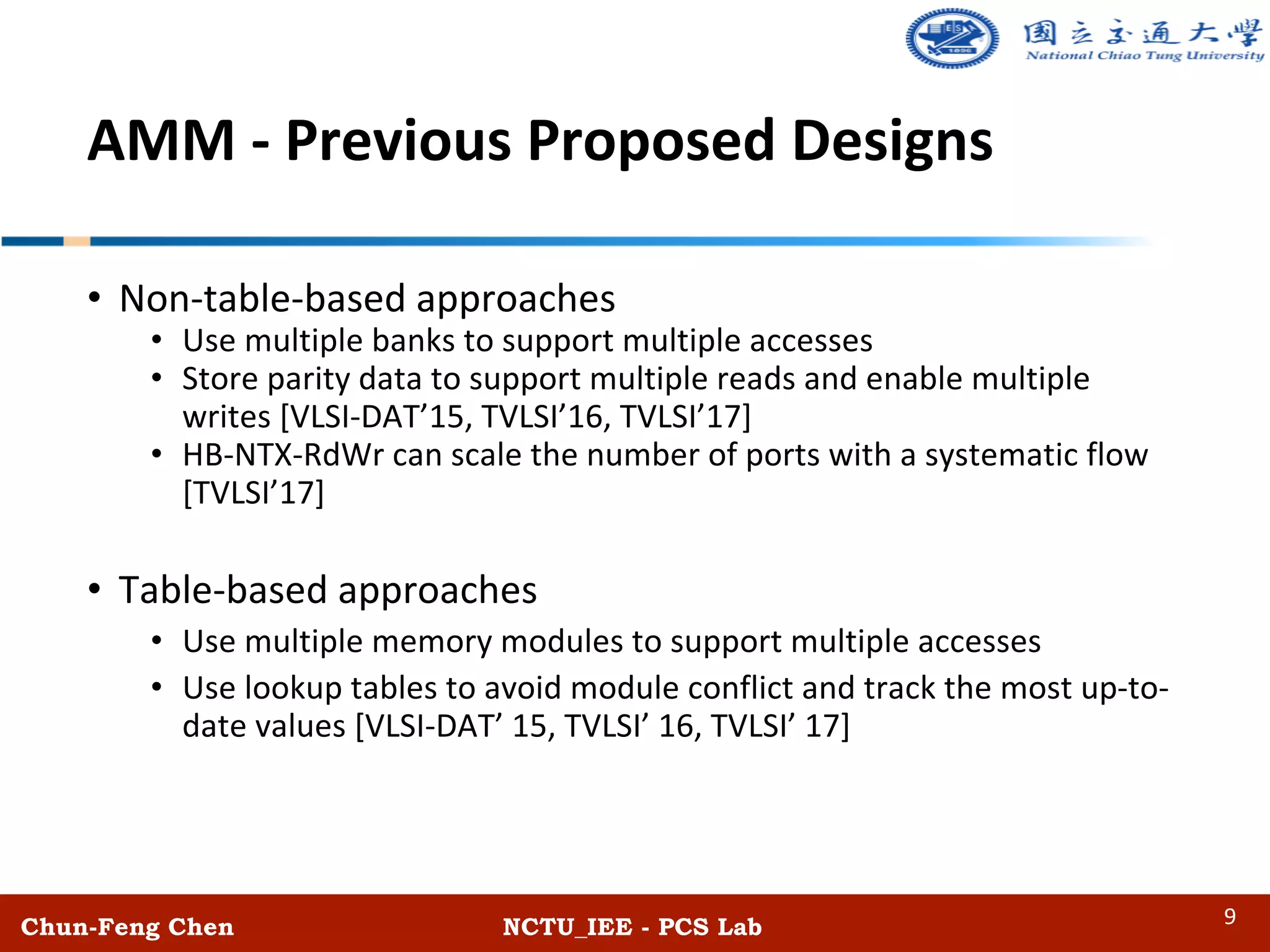 Algorithmic Multi-ported Memory(MEM) - Comprehensive Techniques ...