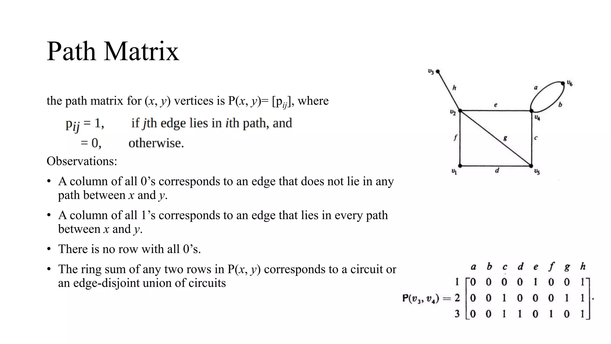 Graph Theory: Matrix representation of graphs | PDF