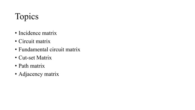 Graph Theory: Matrix representation of graphs | PDF