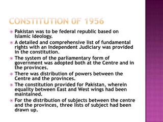 Constitutional development in Pakistan | PPTX