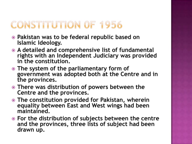 Constitutional development in Pakistan | PPTX