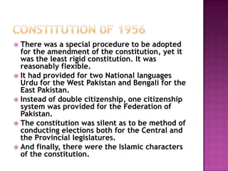 Constitutional development in Pakistan | PPTX