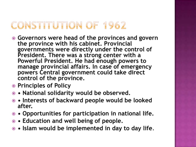 Constitutional development in Pakistan | PPTX