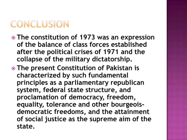 Constitutional development in Pakistan | PPTX