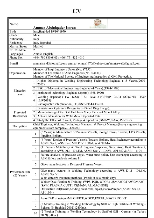 Ammar cv 1 | PDF