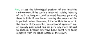 surgical and orthodontic management of impacted maxillary caninespart 1 ...