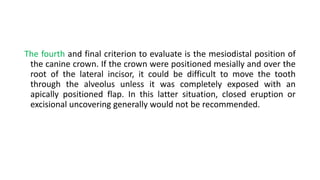 surgical and orthodontic management of impacted maxillary caninespart 1 ...