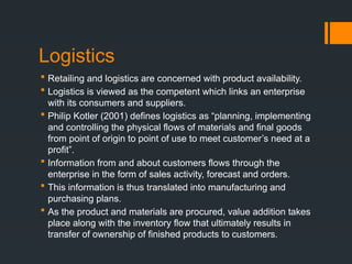 Ammar Retail Logistics Presentation for MS | PPT
