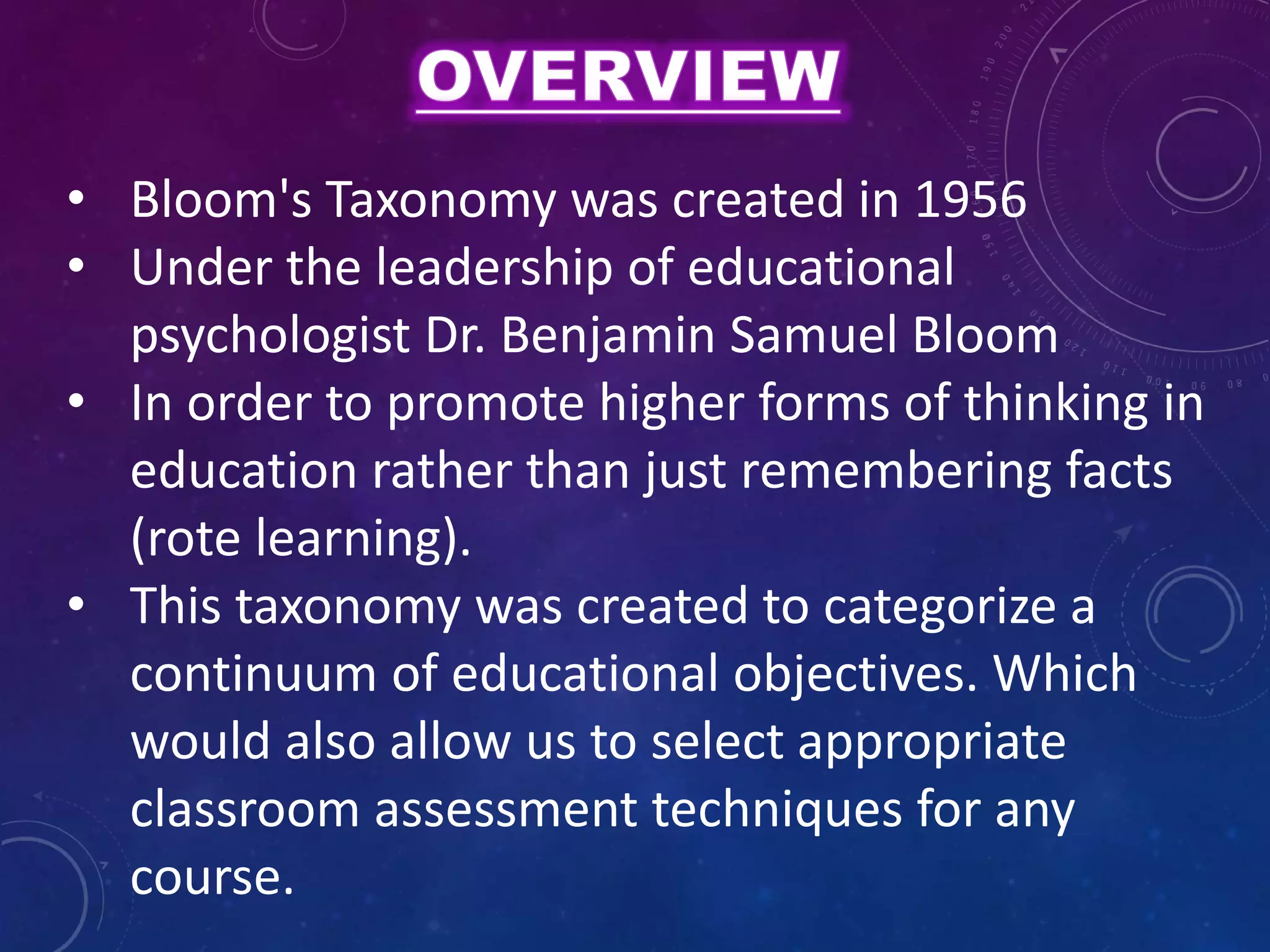 Bloom Taxonomy of Instructional Objectives | PPTX