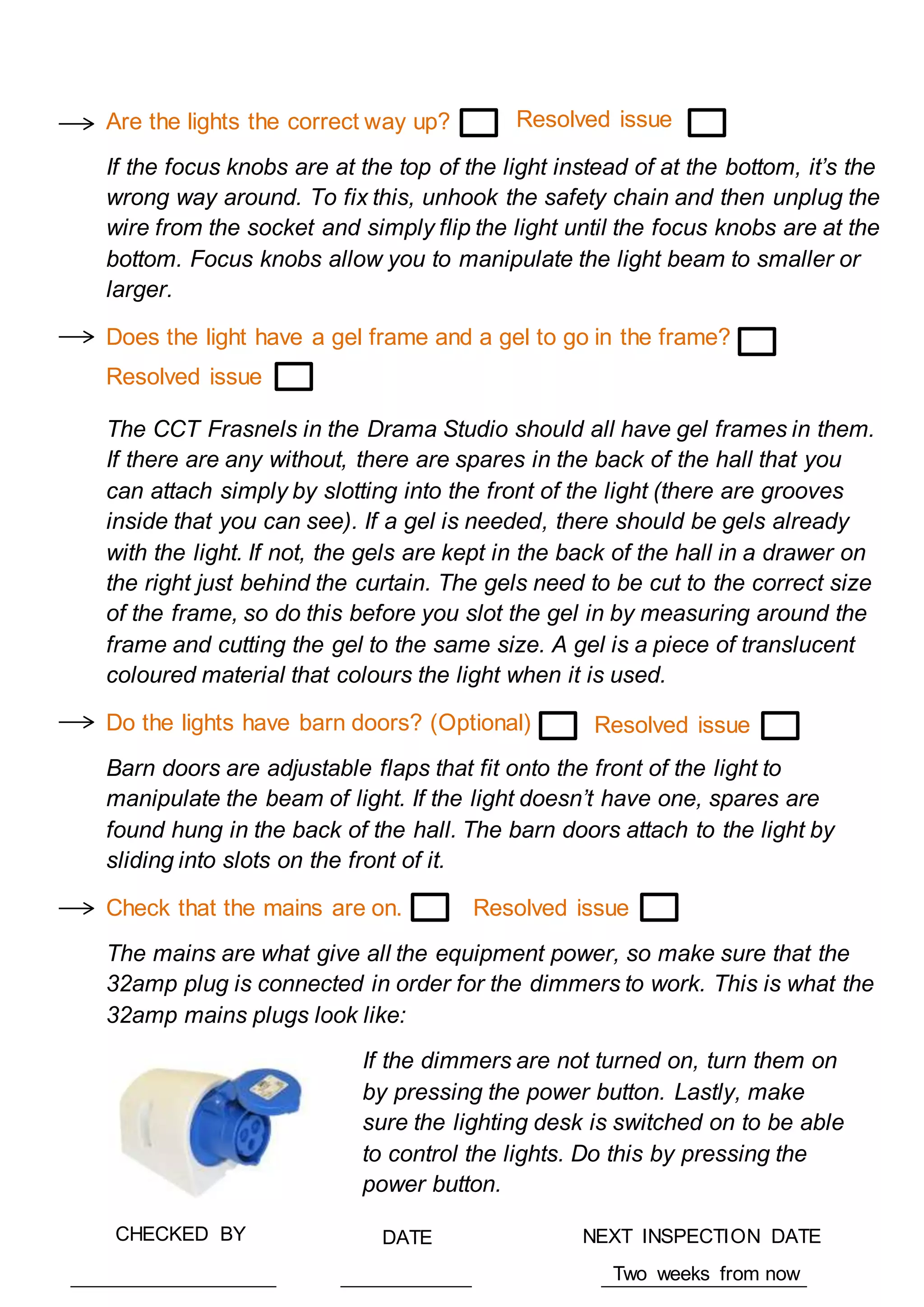 Ammended checklist | DOCX