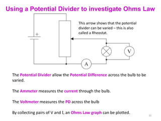 5.2 - Ammeters, Voltmeters & Potential Dividers | PPTX