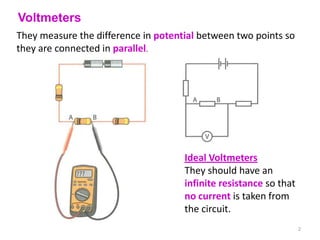 5.2 - Ammeters, Voltmeters & Potential Dividers | PPTX